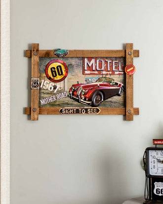Buy 1954 XK Vintage Wooden Frame Poster in Home Accessories | Best Home ...