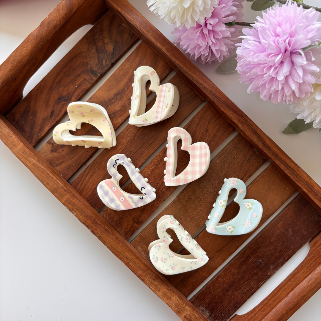 Buy Pastel Heart Pattern Hair Claw - Medium in Accessories | Best ...