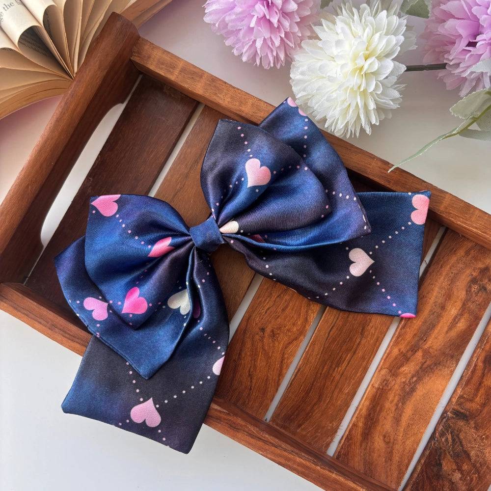 Buy Midnight Hearts Triple Layer Satin Bow in Accessories | Best ...