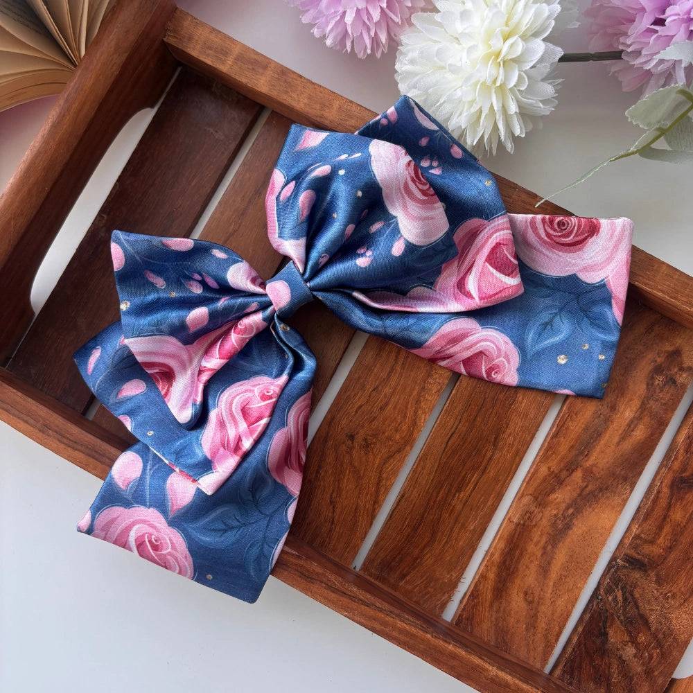 Buy Rosy Bloom Triple Layer Satin Bow in Accessories | Best Jewellery ...