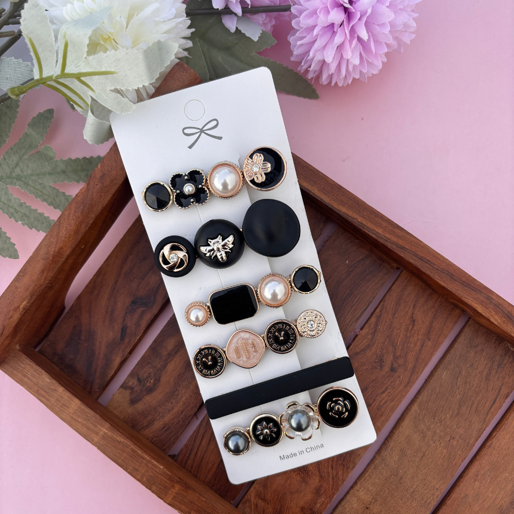 Buy Midnight Muse Clip Set – Pack of 6 in Accessories | Best Jewellery on Plumint