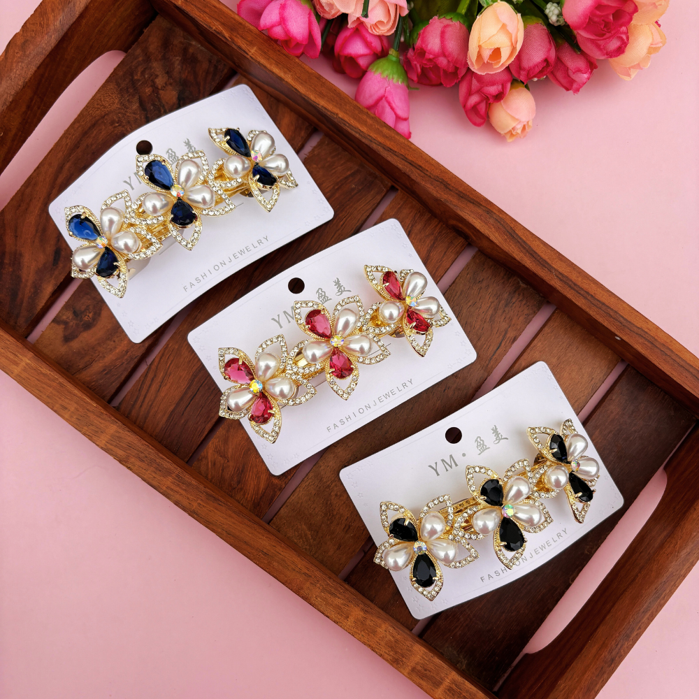 Buy Premium Triple Pearl Bloom Center Clip in Accessories | Best ...