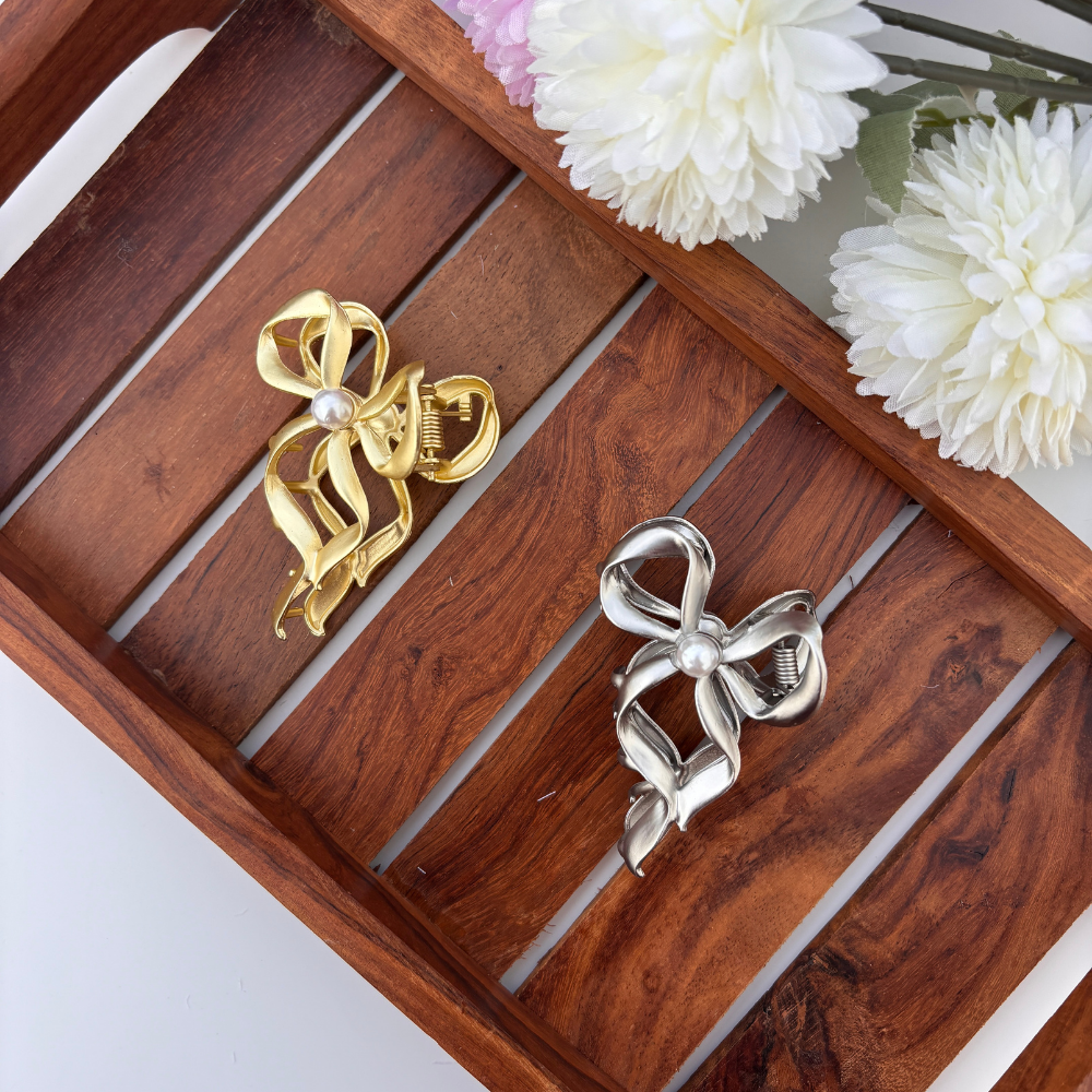 Buy Pearl Ribbon Luxe Hair Claw - Medium in Accessories | Best ...