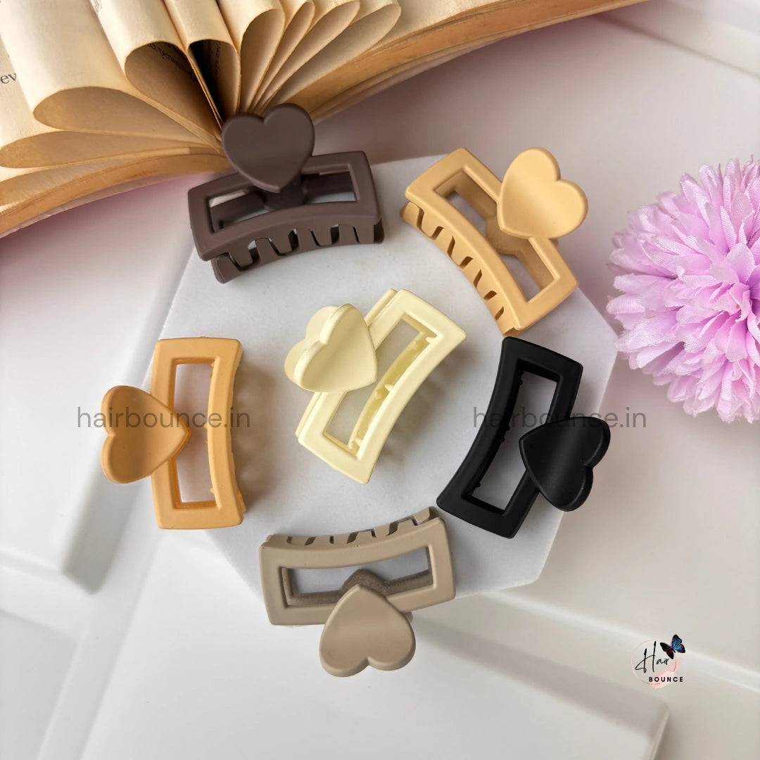 Buy Nude Shade Heart Rectangle Hair Claw – Small in Accessories | Best ...
