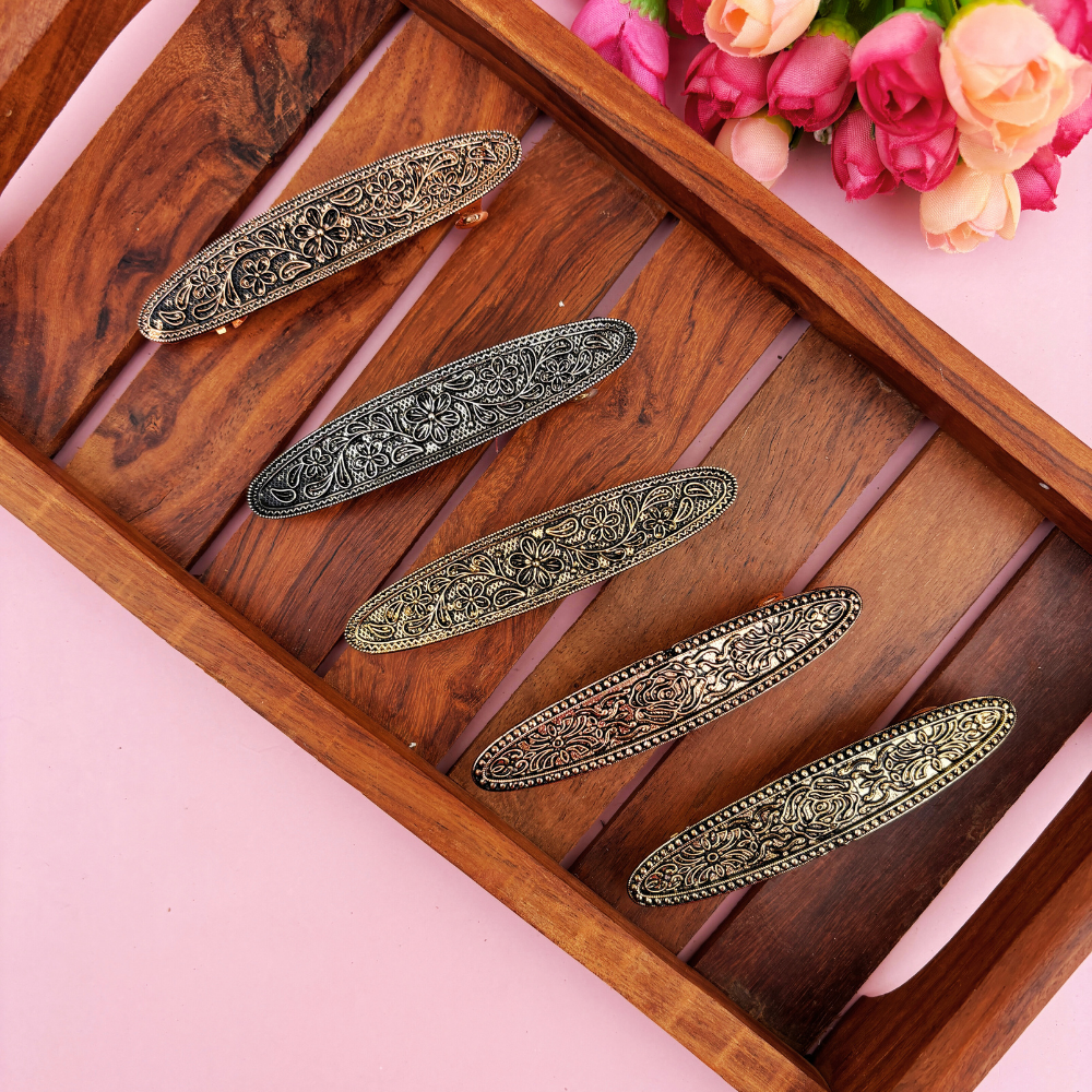 Buy Floral Charm Metal Center Clip in Accessories | Best Jewellery on ...