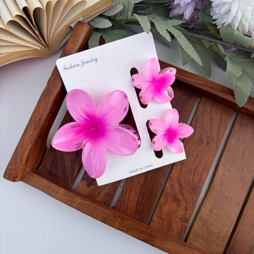 Buy Lilly Shinny Flower Set of 3 Hair Claw in Accessories | Best ...