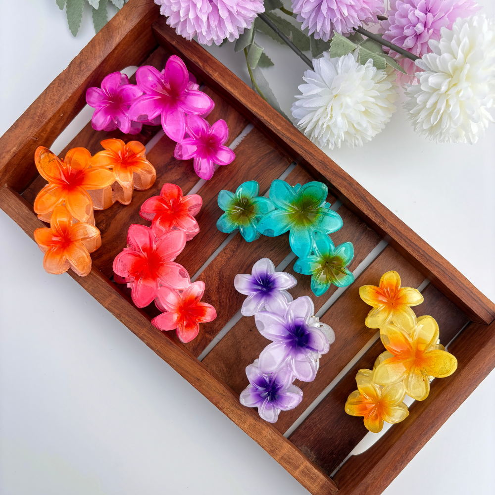 Buy Shinny Triple Flower Hair Claw - Medium in Accessories | Best ...