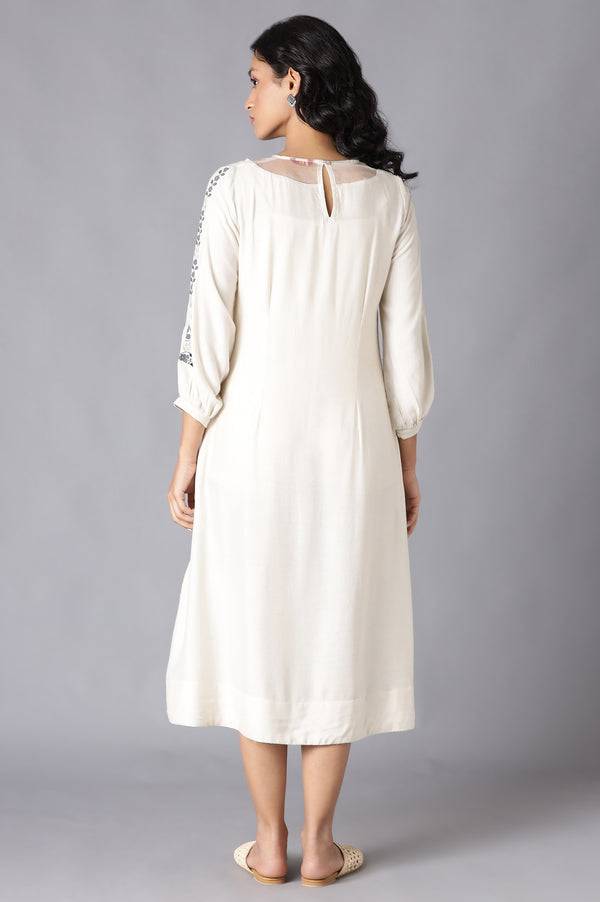 Buy Ecru Embroidered Dress in Women's Clothing | Best Fashion on Plumint