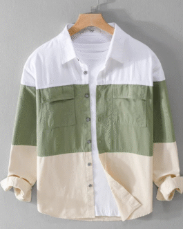 Buy Green patch work full sleeve shirt in Men's Clothing | Best Fashion ...