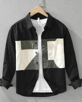 Buy Black patch work full sleeve shirt in Men's Clothing | Best Fashion ...