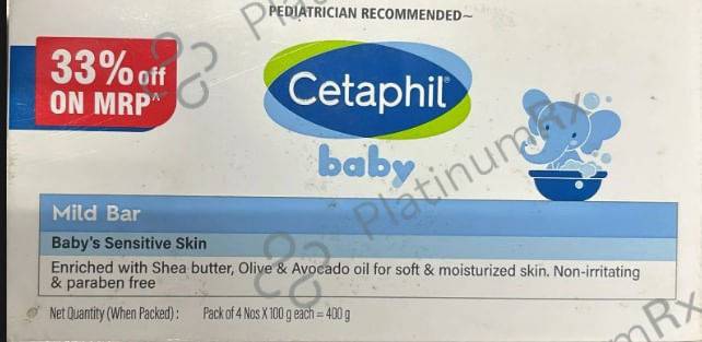 Buy Cetaphil Baby Mild Bar For Babys Sensitive Skin Pack Of 4X100gm ...