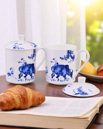 Buy 'Artistic Blue Bull' Fine Bone China Mug in Showcase Piece | Best ...