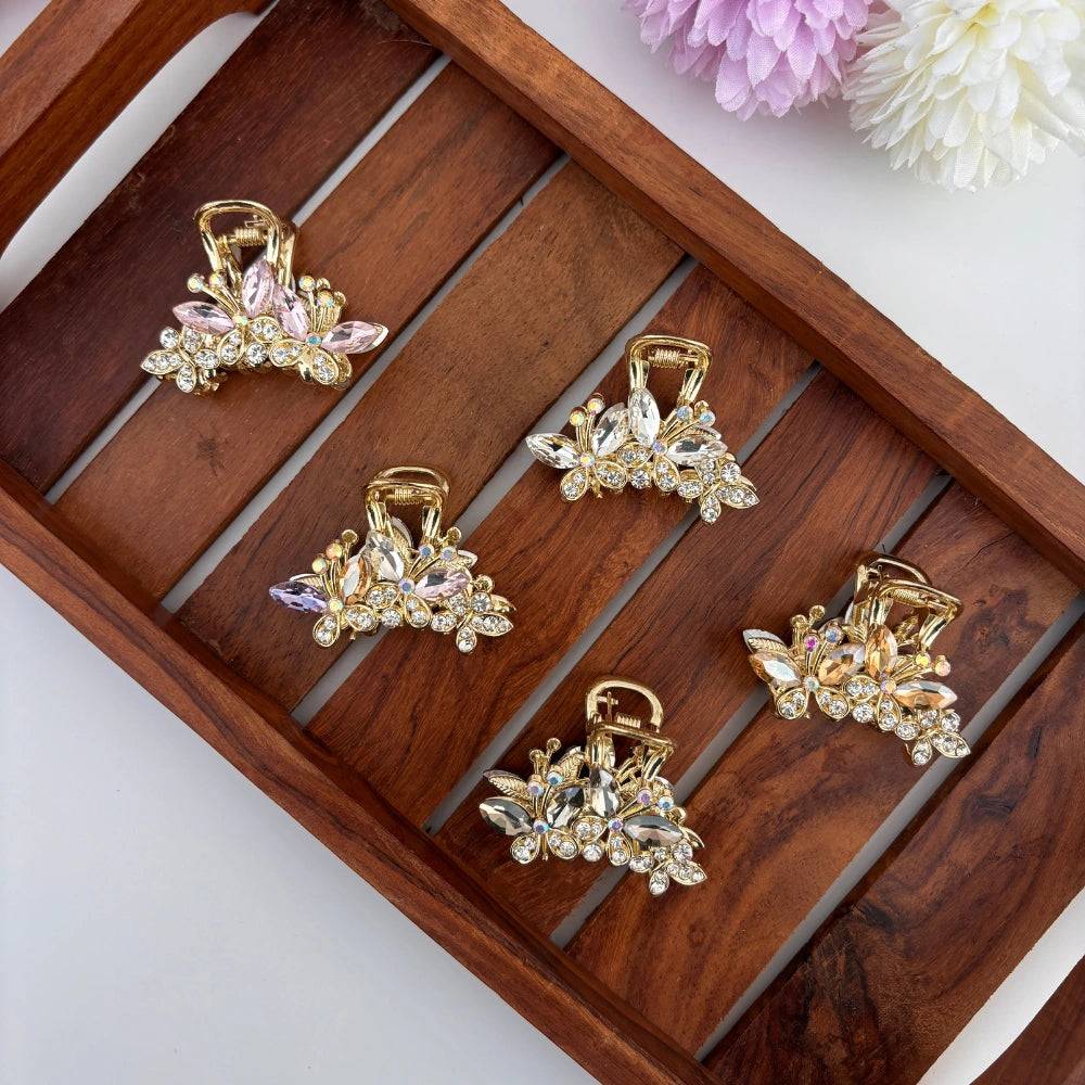 Buy Premium Metal Triple Butterfly Hair Claw - Medium in Accessories ...