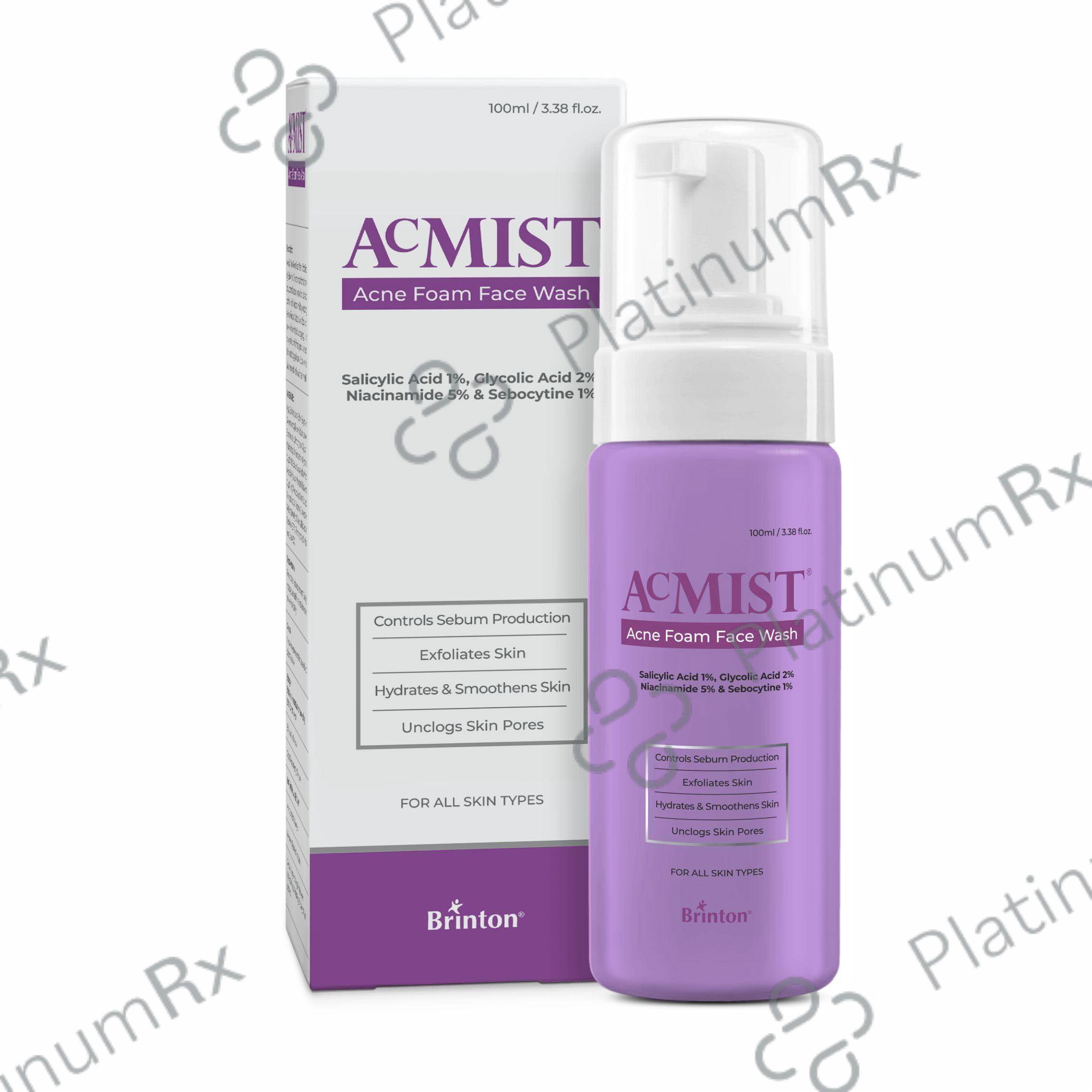 Buy Acmist Acne Foam Face Wash 100ml in Medicines | Best Health ...
