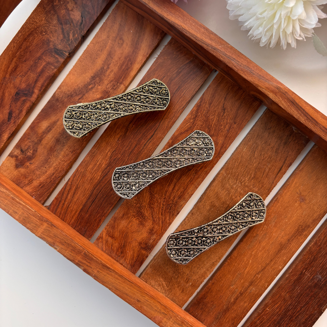 Buy Antique Curve Pattern Flower Hair Clip in Accessories | Best ...