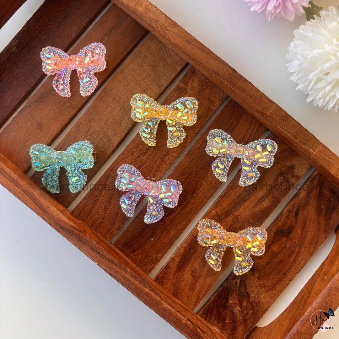 Buy Holographic Sparkle Ribbon Hair Clip in Accessories | Best ...