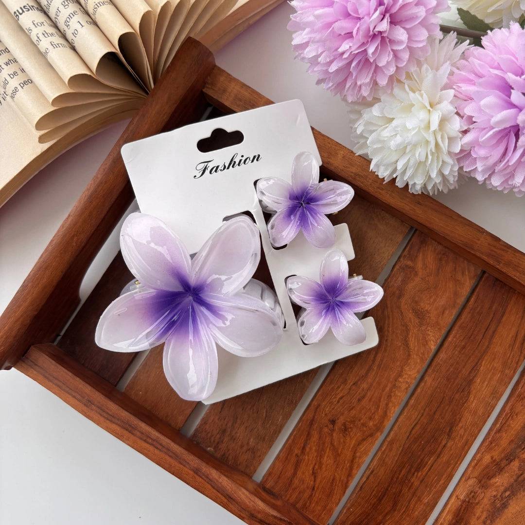 Buy Shinny Lilly Flower Hair Claw - Set of 3 in Accessories | Best ...