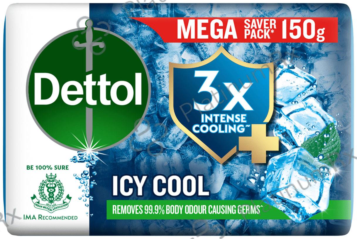 Buy Dettol Icy Cool Bathing Soap Bar with 3X Menthol 150gm in Medicines ...