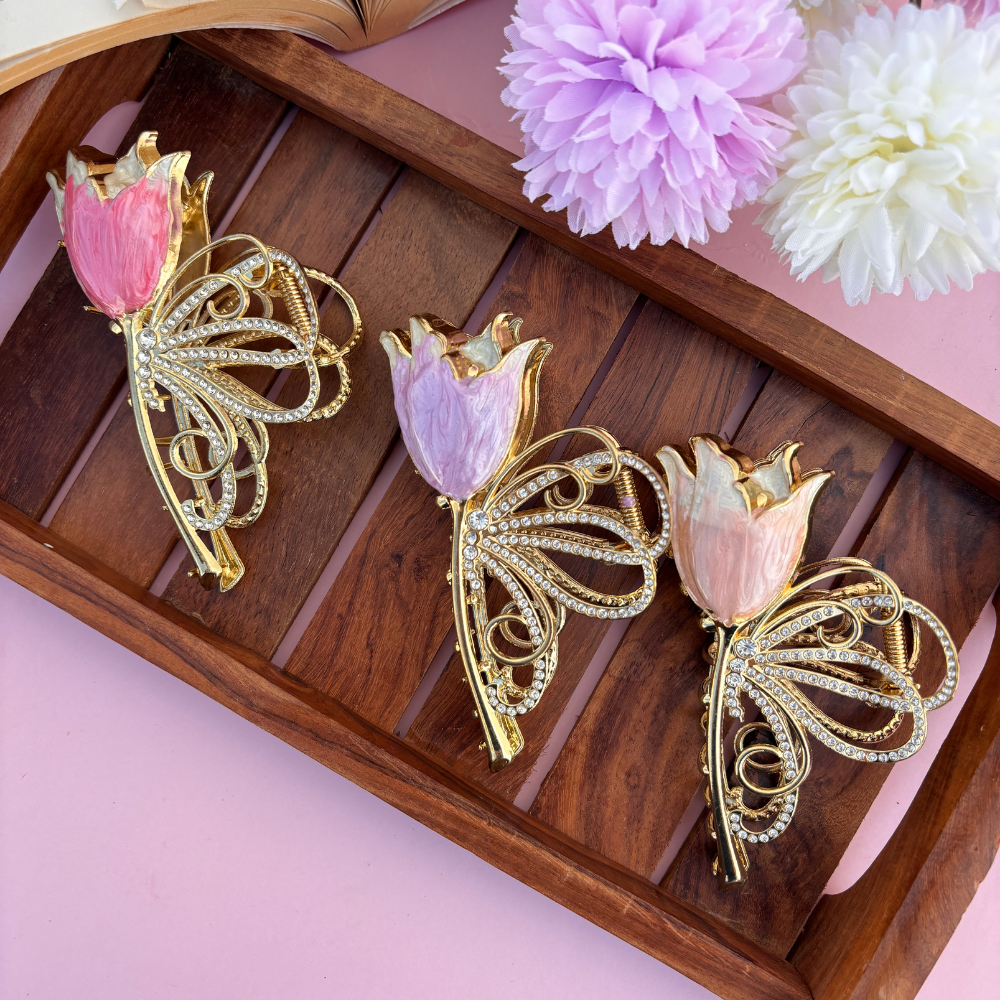 Buy Graceful Lotus Hair Claw – Large in Accessories | Best Jewellery on ...