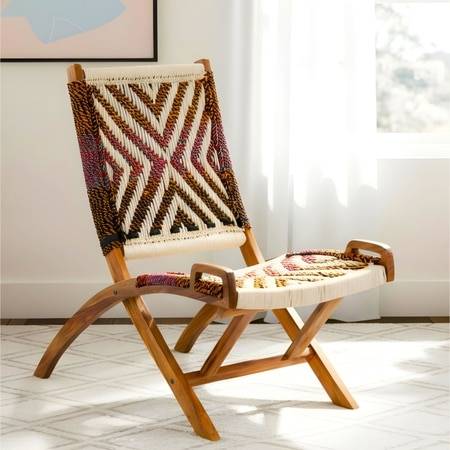 Buy NatWest Sheesham Wood Relaxing Lounge Chair in Assorted Multi ...