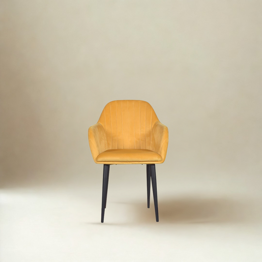 Buy Harley Slipper Chair In Yellow Fabric in Chair | Best Furniture on ...