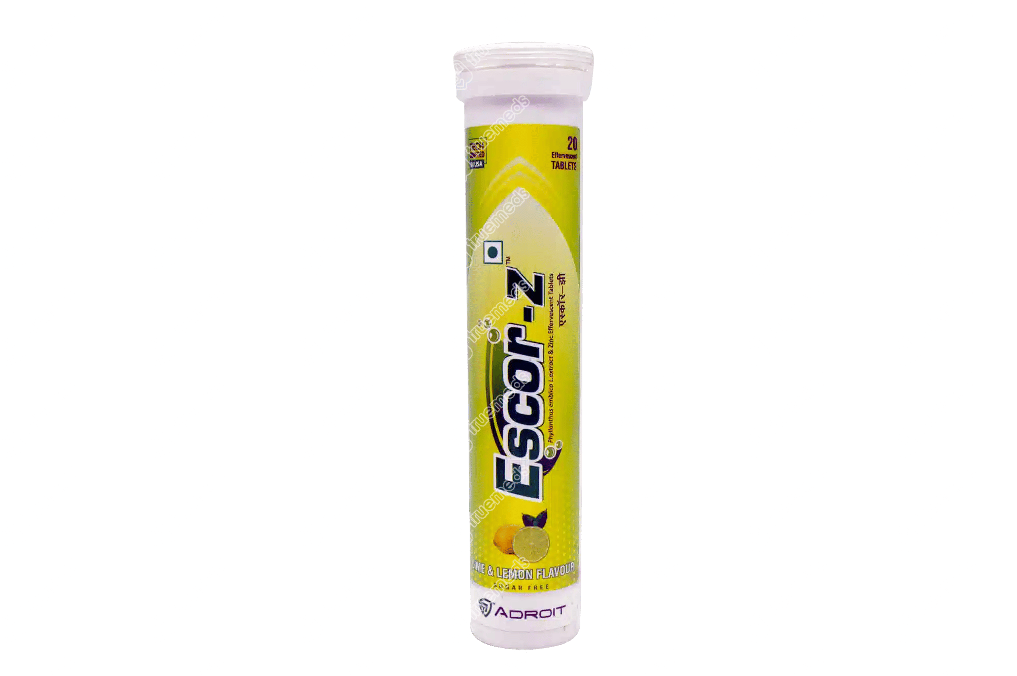 Buy Escor Z Lime And Lemon Flavour Sugar Free Effervescent Tablet 20 in ...