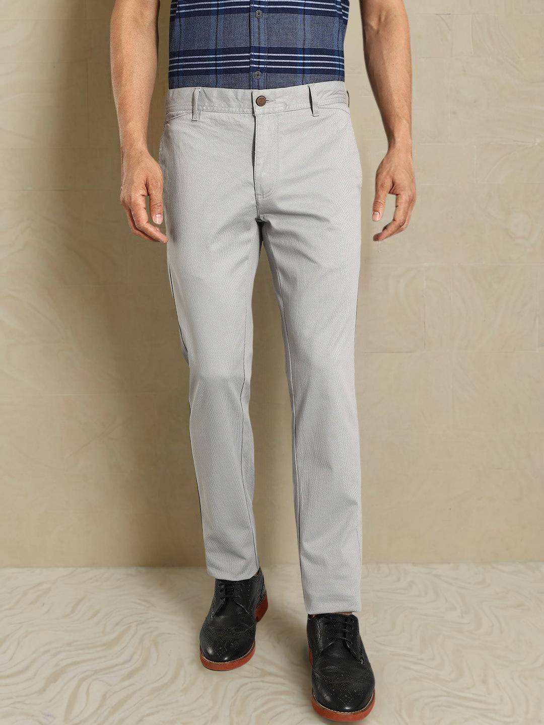 Buy Men Brooklyn Fit Cotton Stretch Trouser in Men's Clothing | Best ...