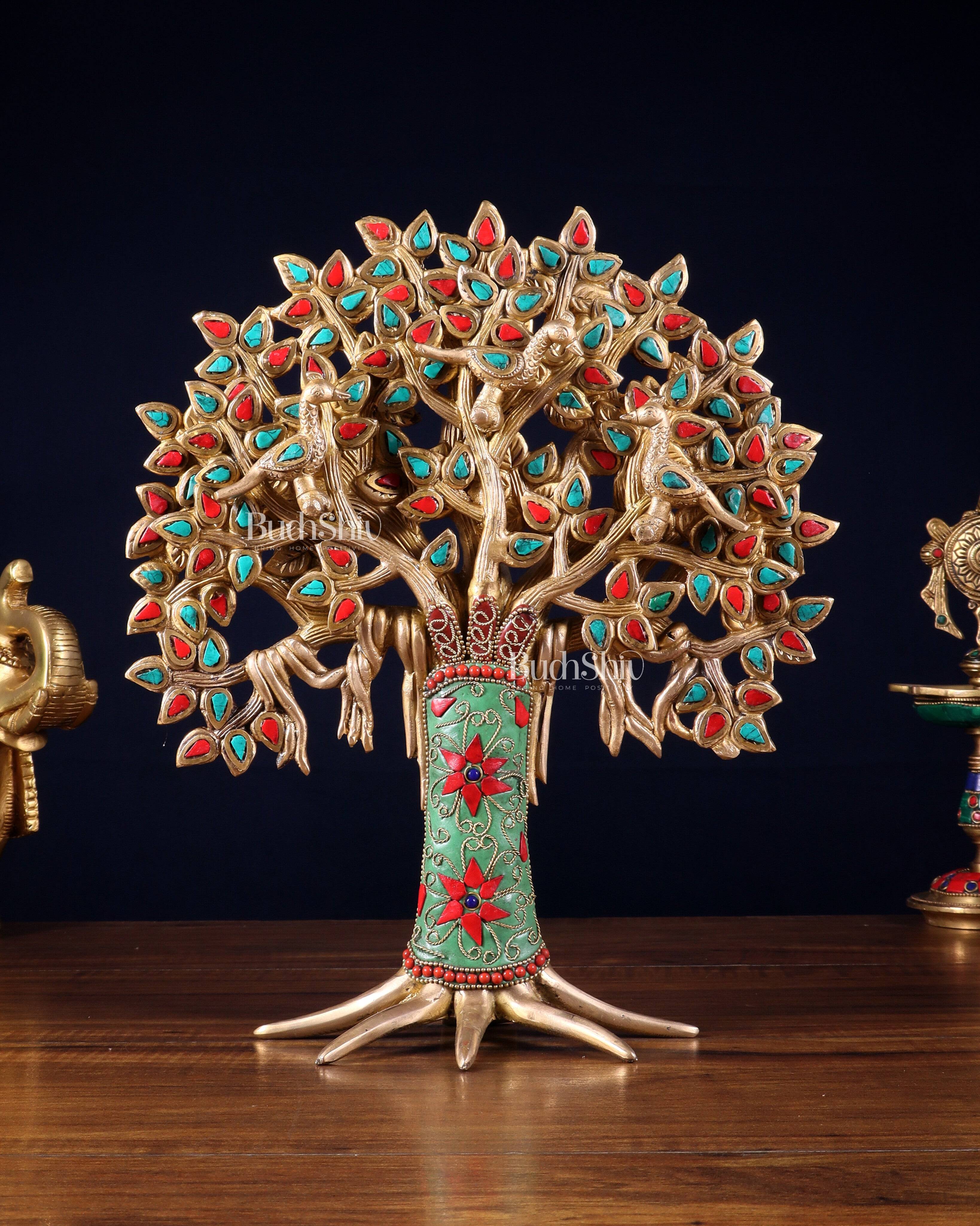 Buy Exquisite Brass Kalpavriksha Tree of Life Showpiece - Table ...