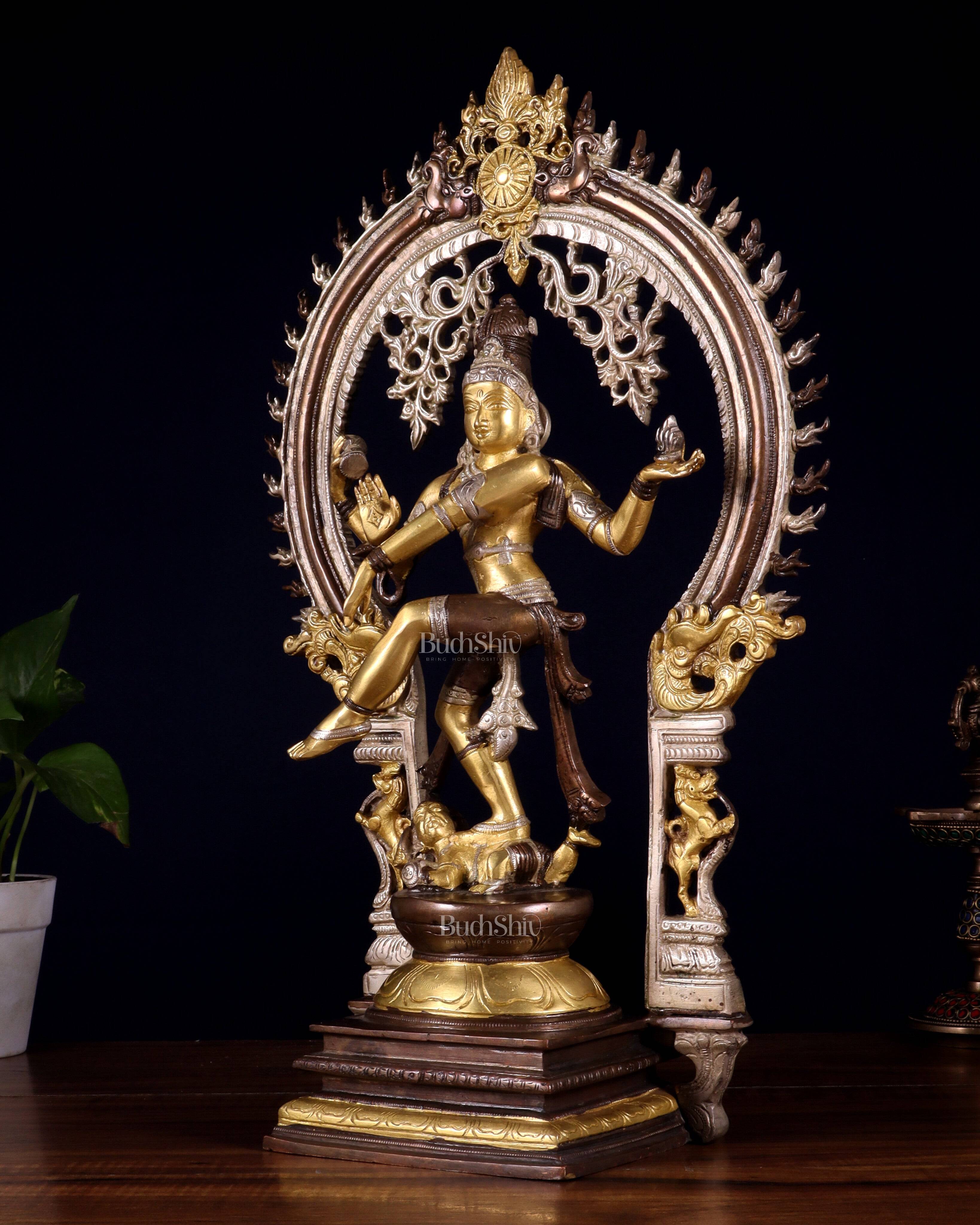 Buy Brass Nataraja statue triple tone - 18" Height in Showcase Piece ...