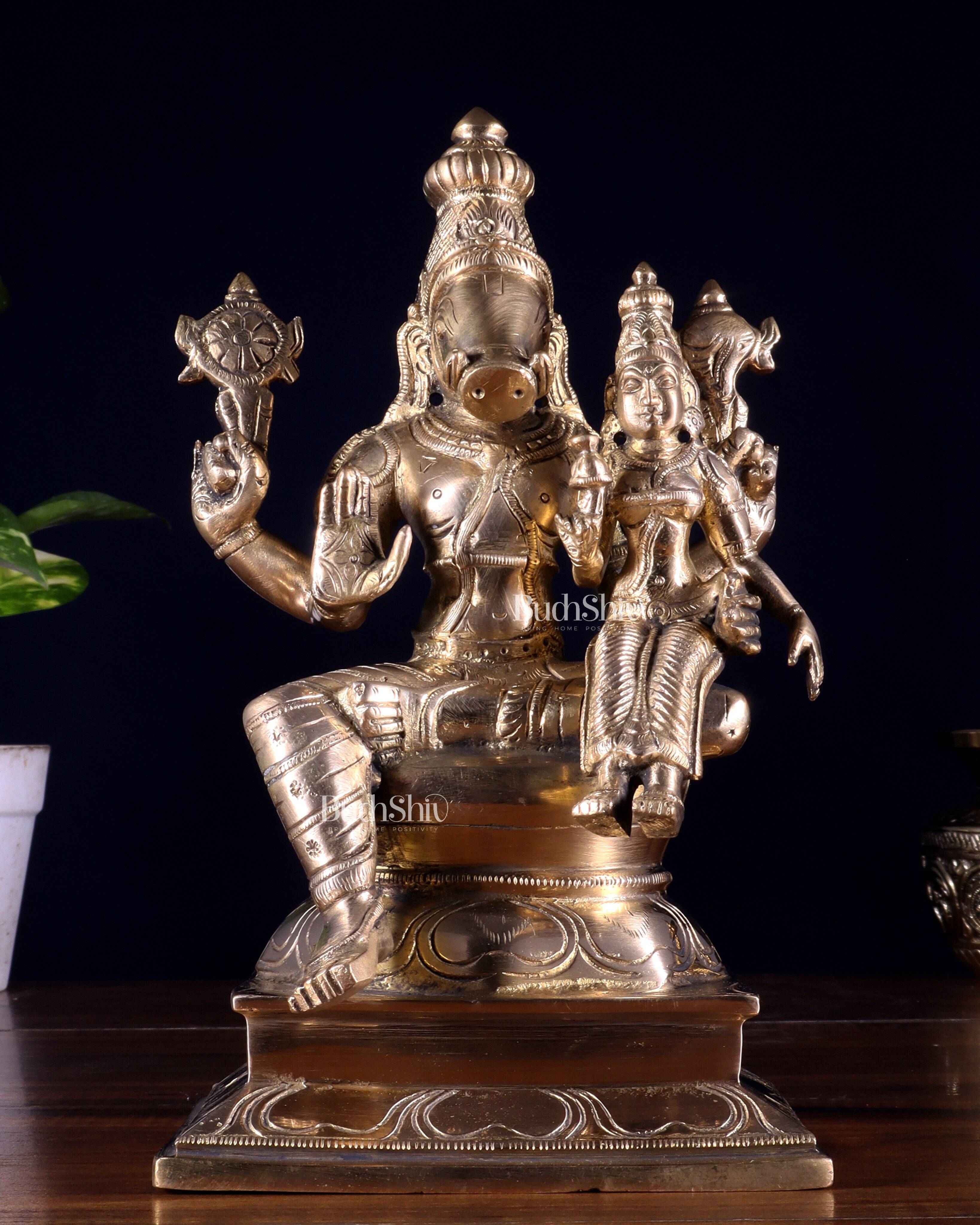 Buy Pure Brass Varaha Lakshmi Statue 9.5" in Showcase Piece | Best Home ...