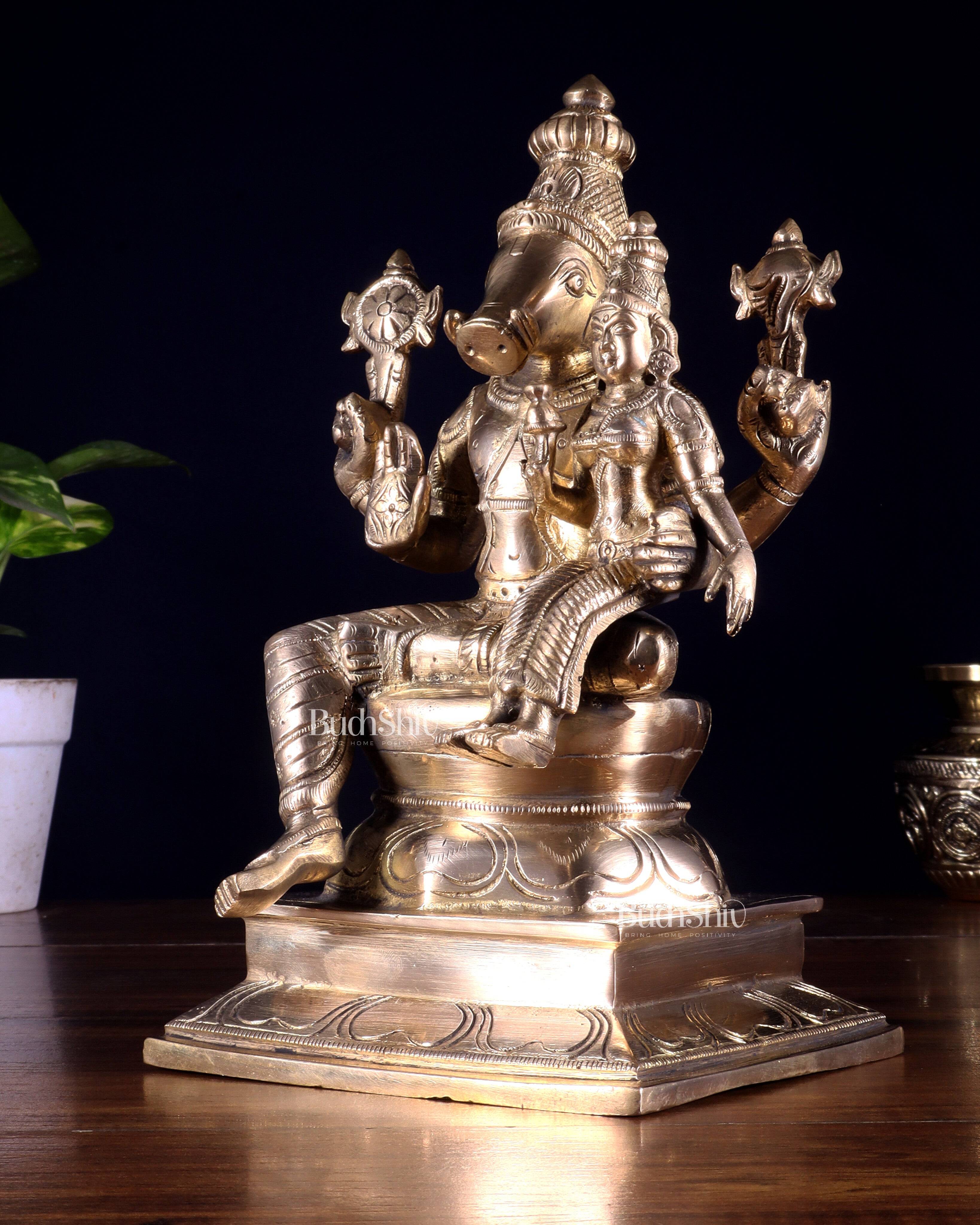Buy Pure Brass Varaha Lakshmi Statue 9.5" in Showcase Piece | Best Home ...