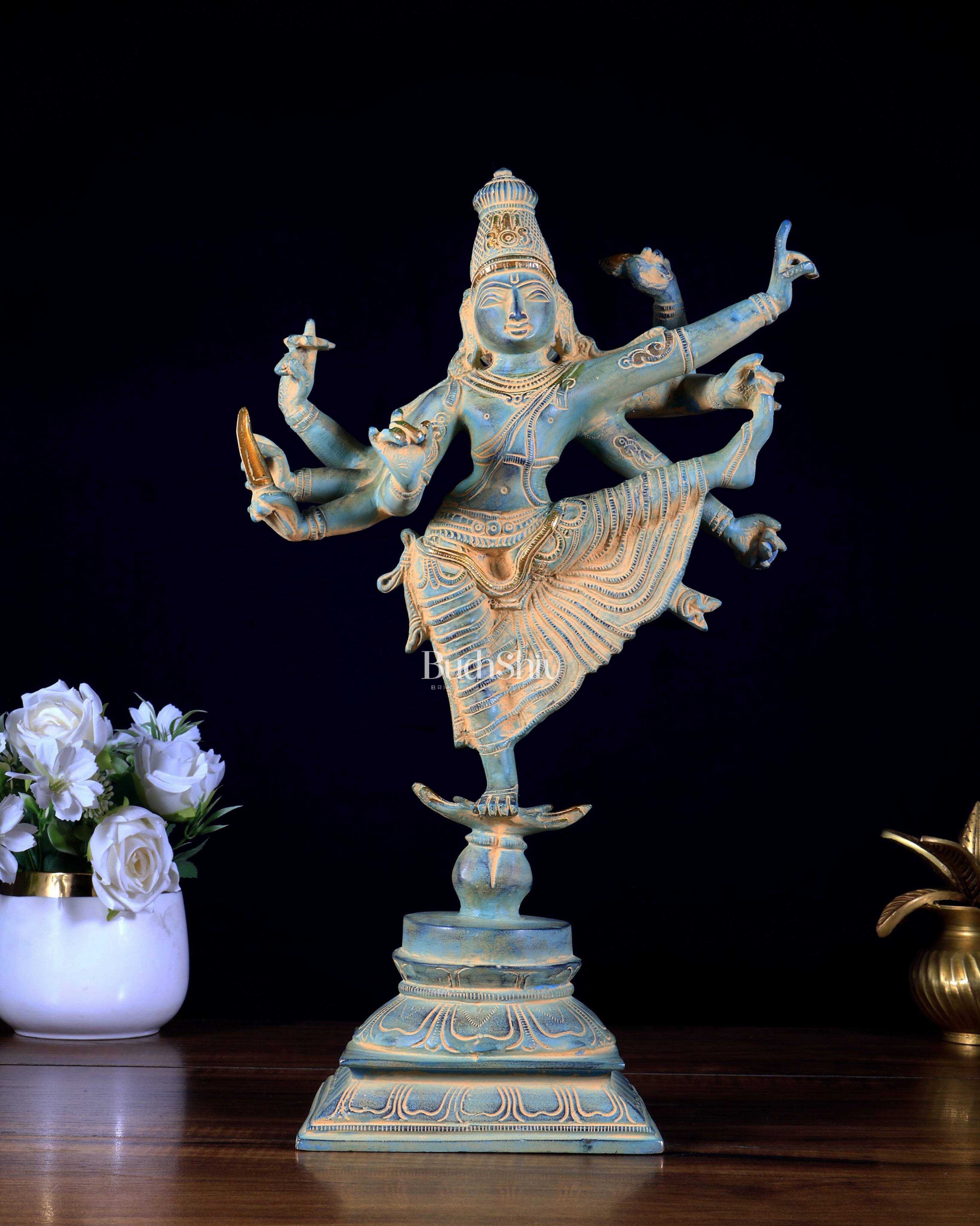 Buy Pure Brass Dancing Vishnu avatar trivikram 16 inch in Showcase ...