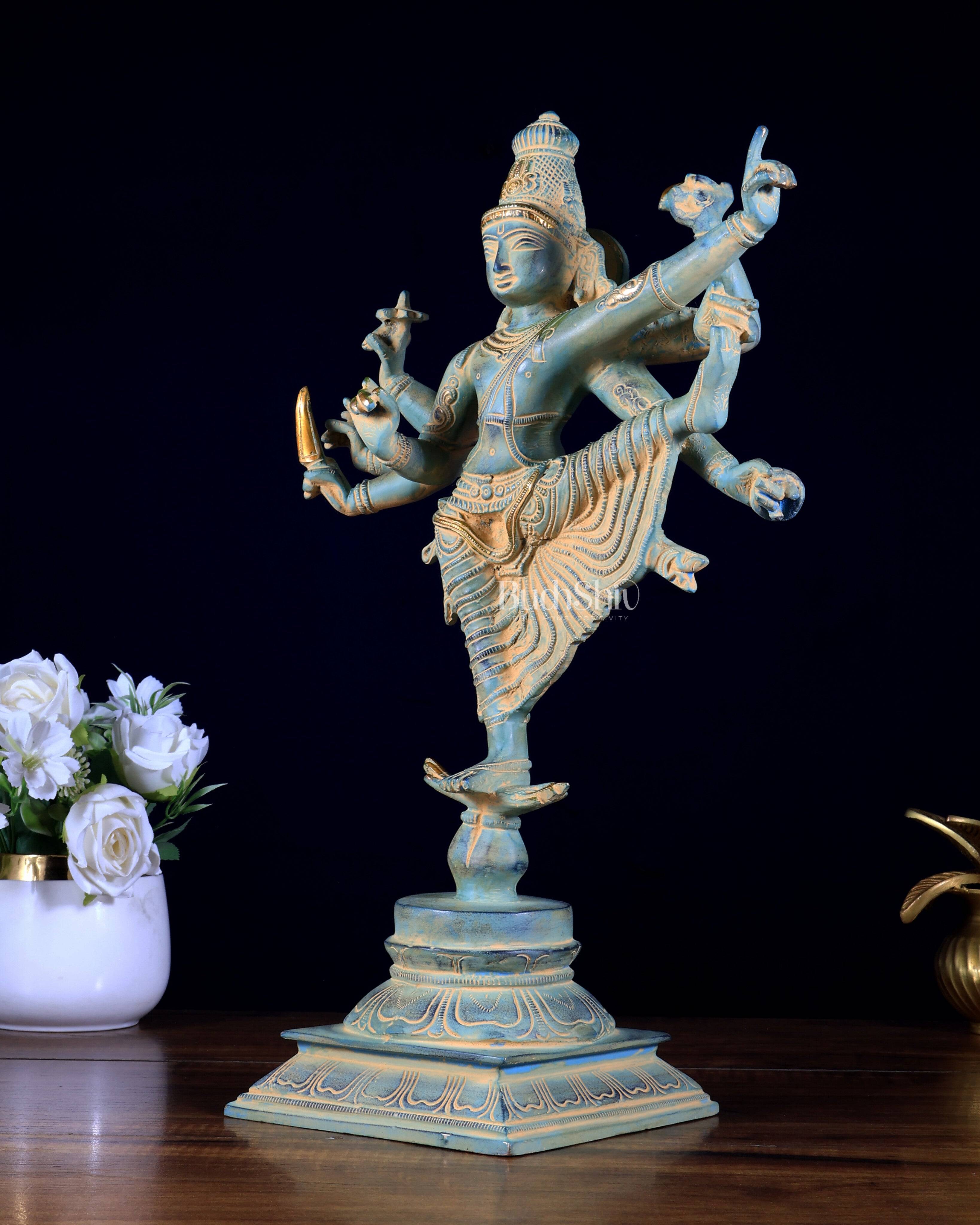 Buy Pure Brass Dancing Vishnu avatar trivikram 16 inch in Showcase ...