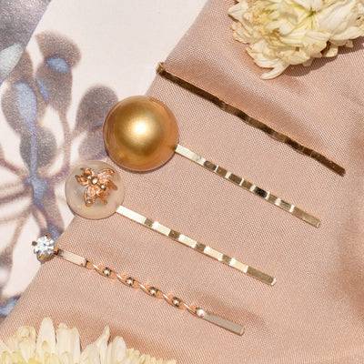 Buy Pearly Set of 4 Gold Hair Pins in Accessories | Best Jewellery on ...