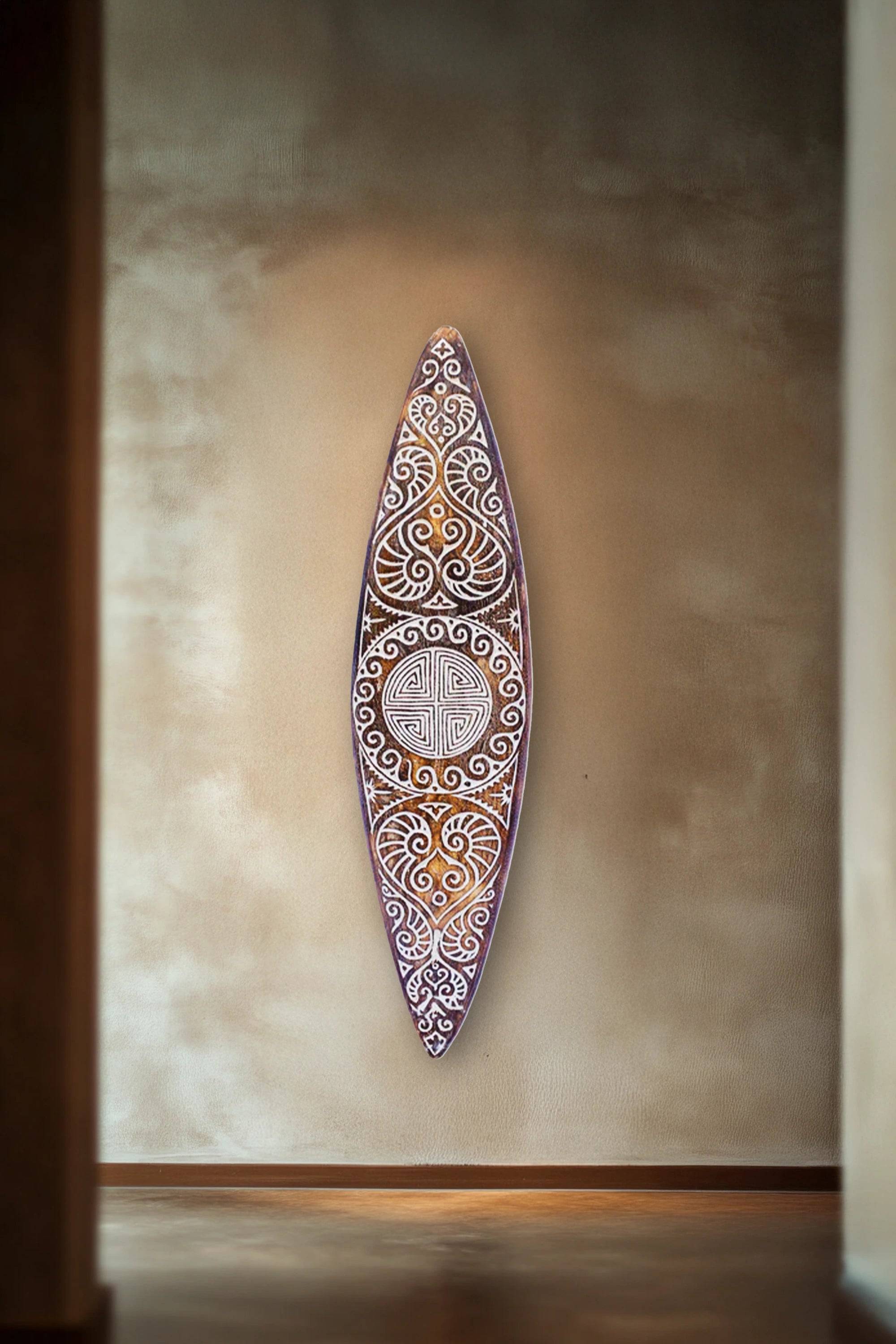 Buy Tribal Carved Surfboard Wall Decor - Style 10 in Showcase Piece ...