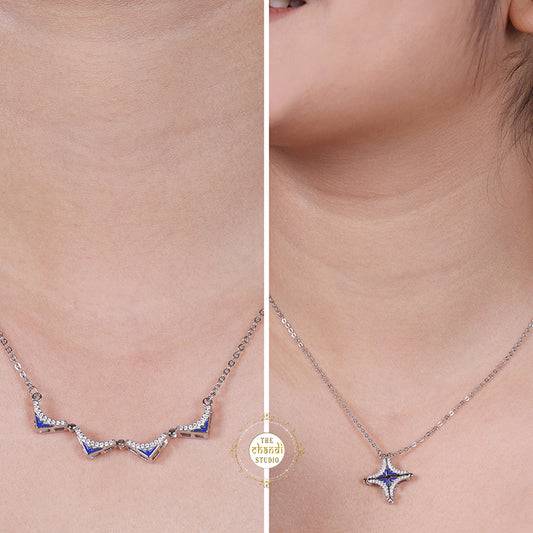 Buy Sparkling Silver Magnetic Shape Shifting Box Necklace in ...