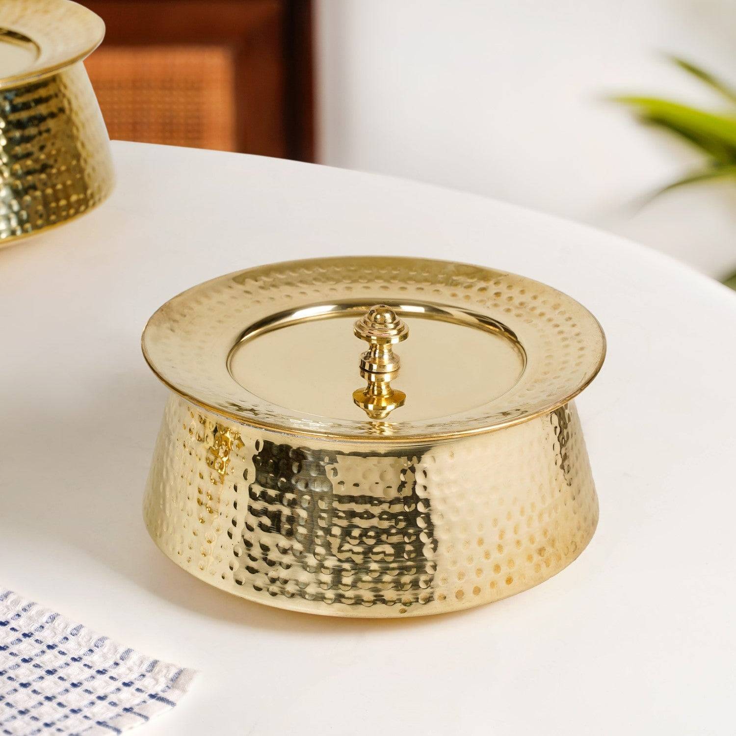 Buy Pure Brass Handi Cooking Pot With Lid 3000ml in Kitchen Accessories ...