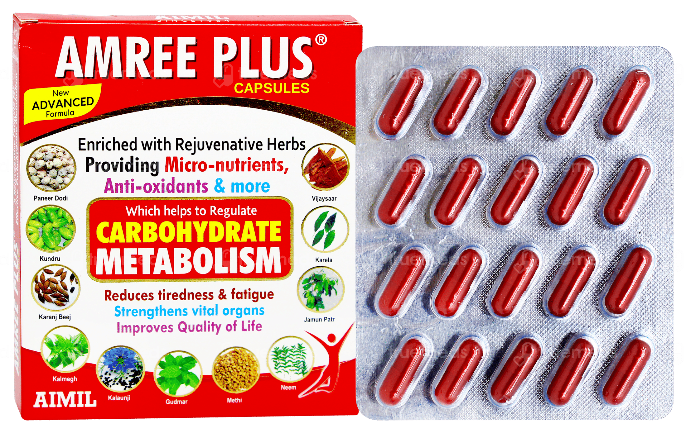 Buy Aimil Amree Plus New Advanced Formula Capsule 20 in Medicines ...