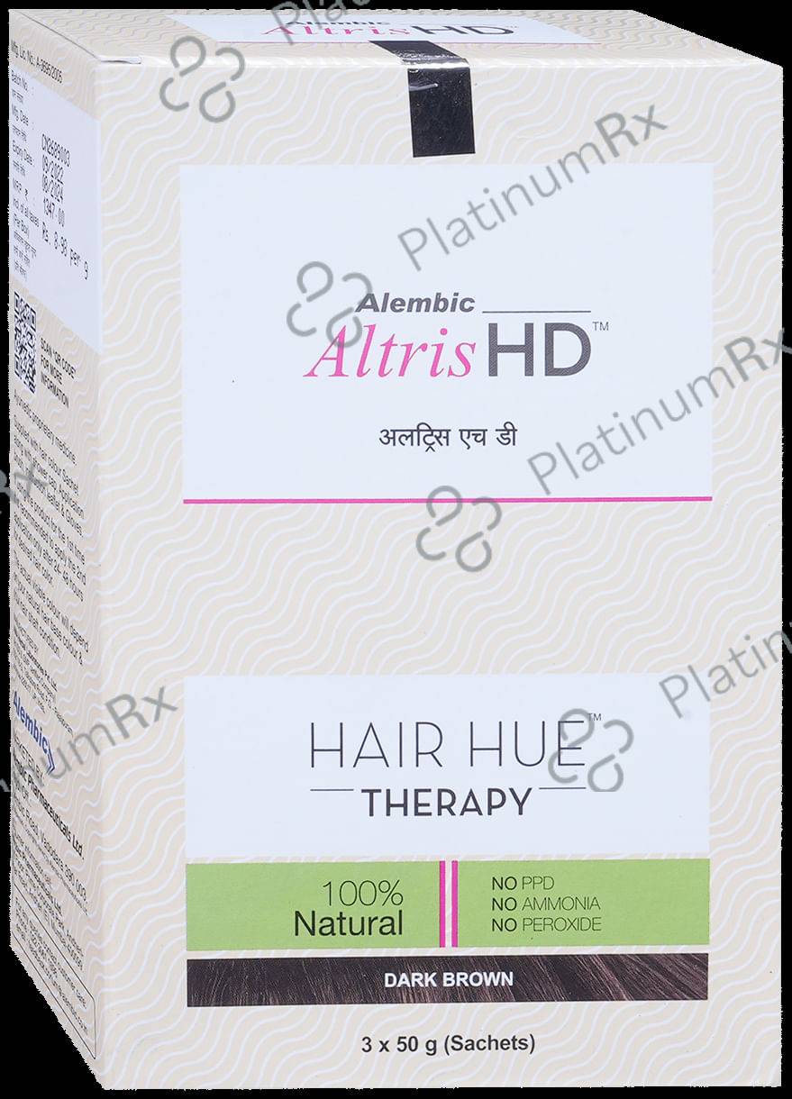 Buy Altris HD Hair Hue Therapy Colour Dark Brown Sachet 3s in Medicines ...