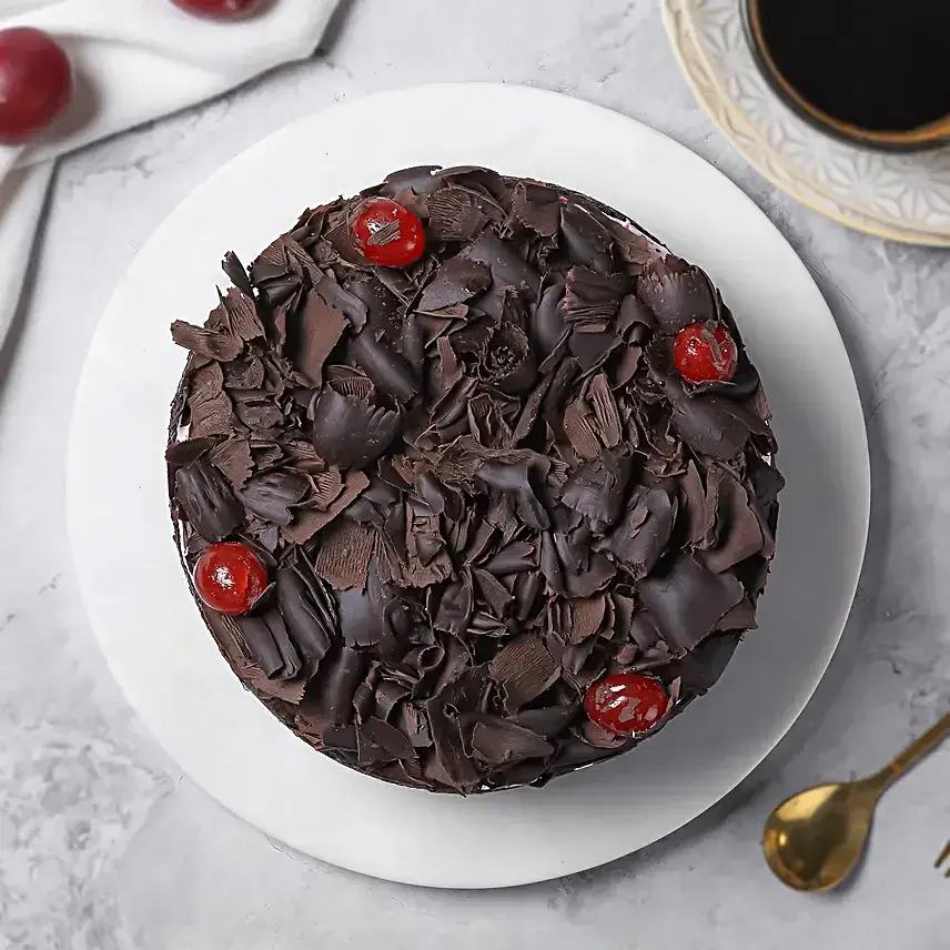 Black Forest Cake With Heart Shaped Topper 500Gm | Cake