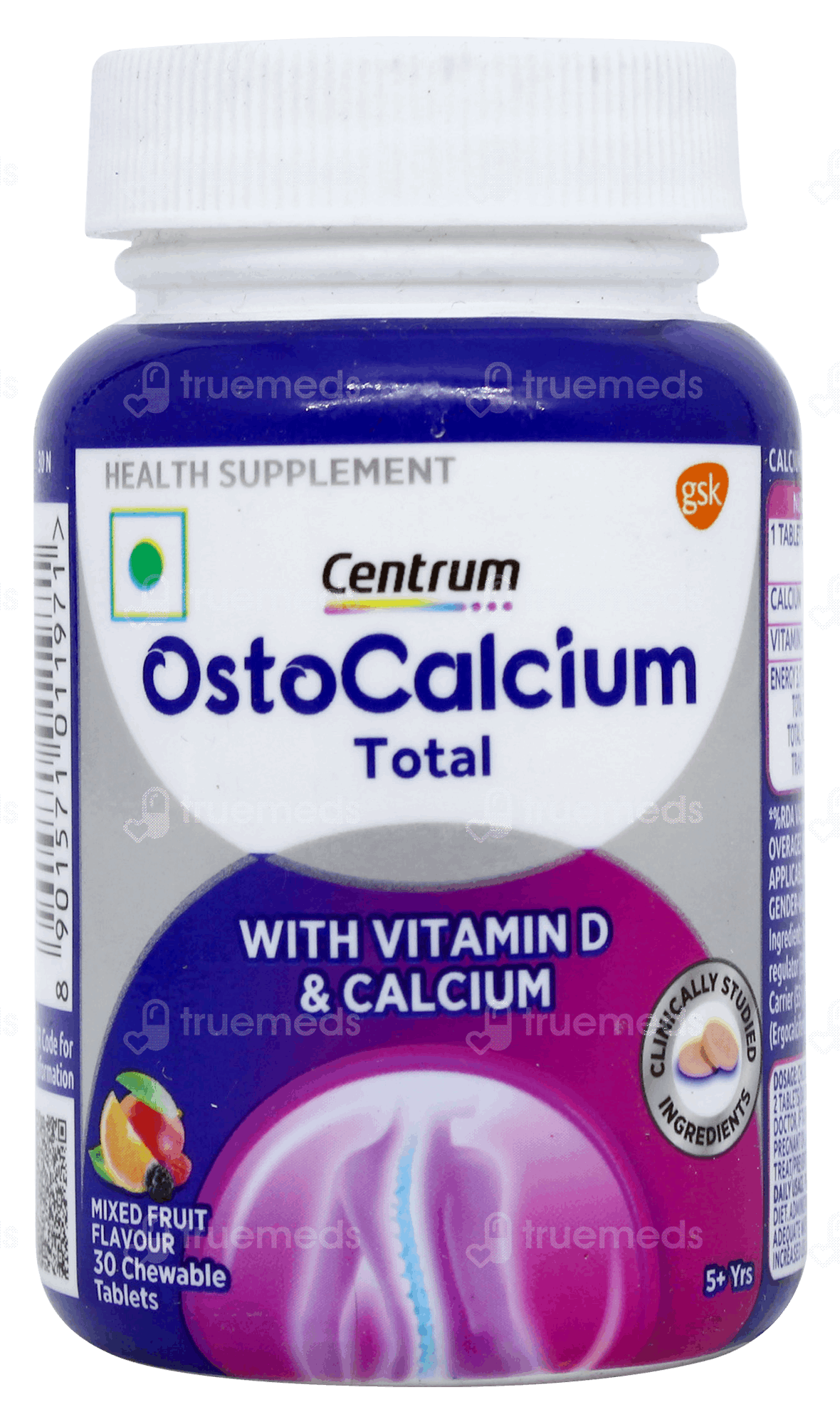 Buy Centrum Ostocalcium Total Mixed Fruit Flavour Chewable Tablet 30 in ...