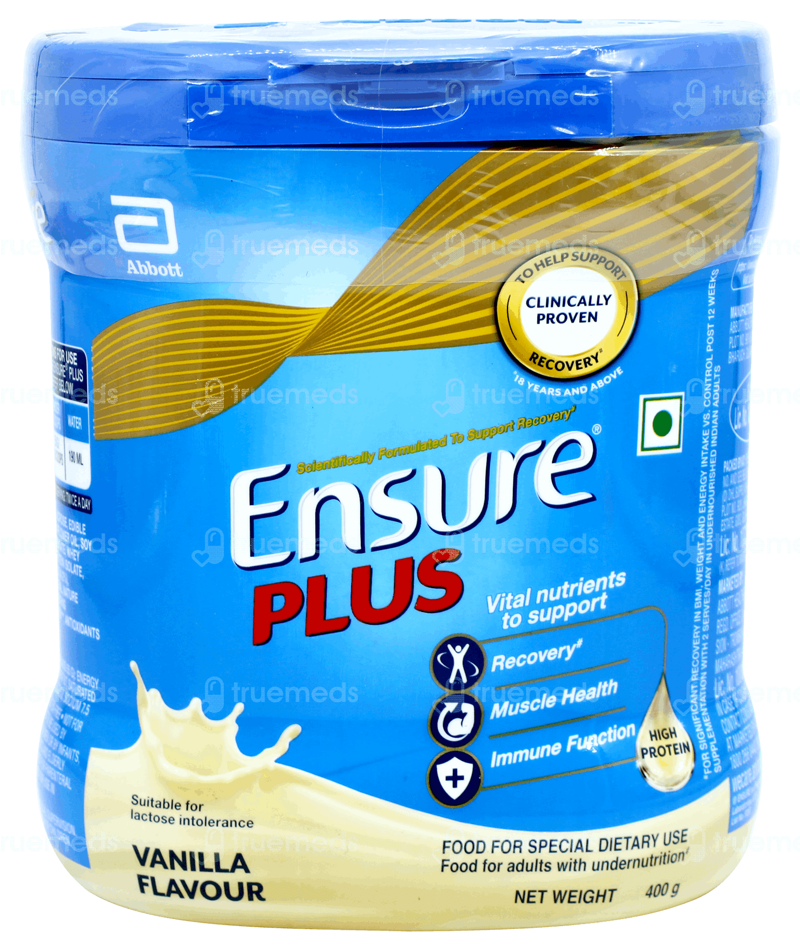 Buy Ensure Plus Vanilla Flavour Powder Jar 400gm in Medicines | Best ...