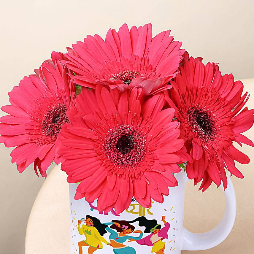 Buy Gerberas and Giggles Mug Combo for BFF in Flowers | Best Home Decor ...