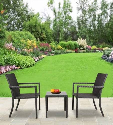 Buy Canberra Wicker Chair Inblack Finish in Table | Best Furniture on ...