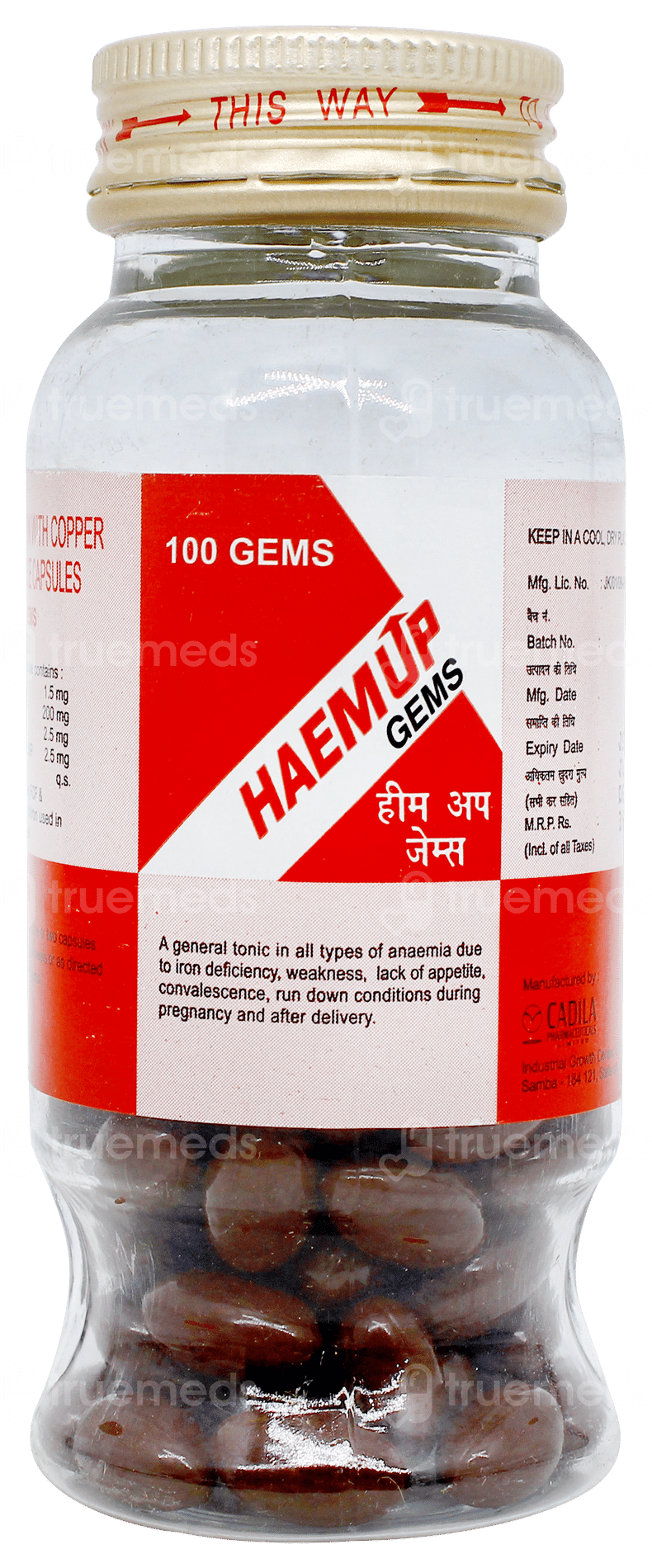 Buy Haem Up Gems Capsule 100 in Medicines | Best Health & Beauty on Plumint
