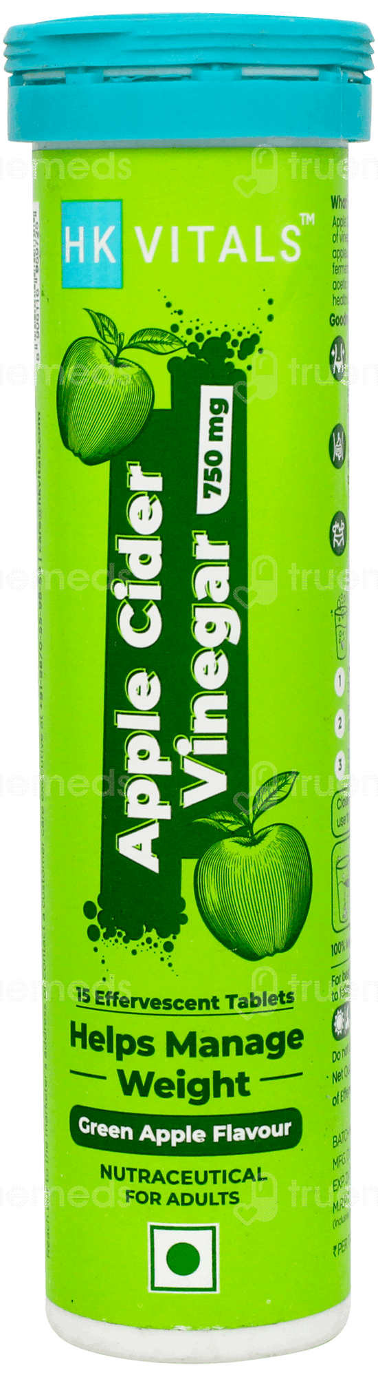 Buy Healthkart Hk Vitals Apple Cider Vinegar 750mg Green Apple Flavour ...