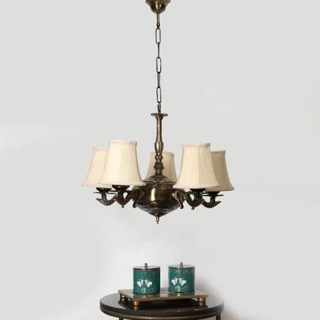 Buy Devansh Gold Wall Mounted Lamp With Off-White Cotton Shade in Home ...