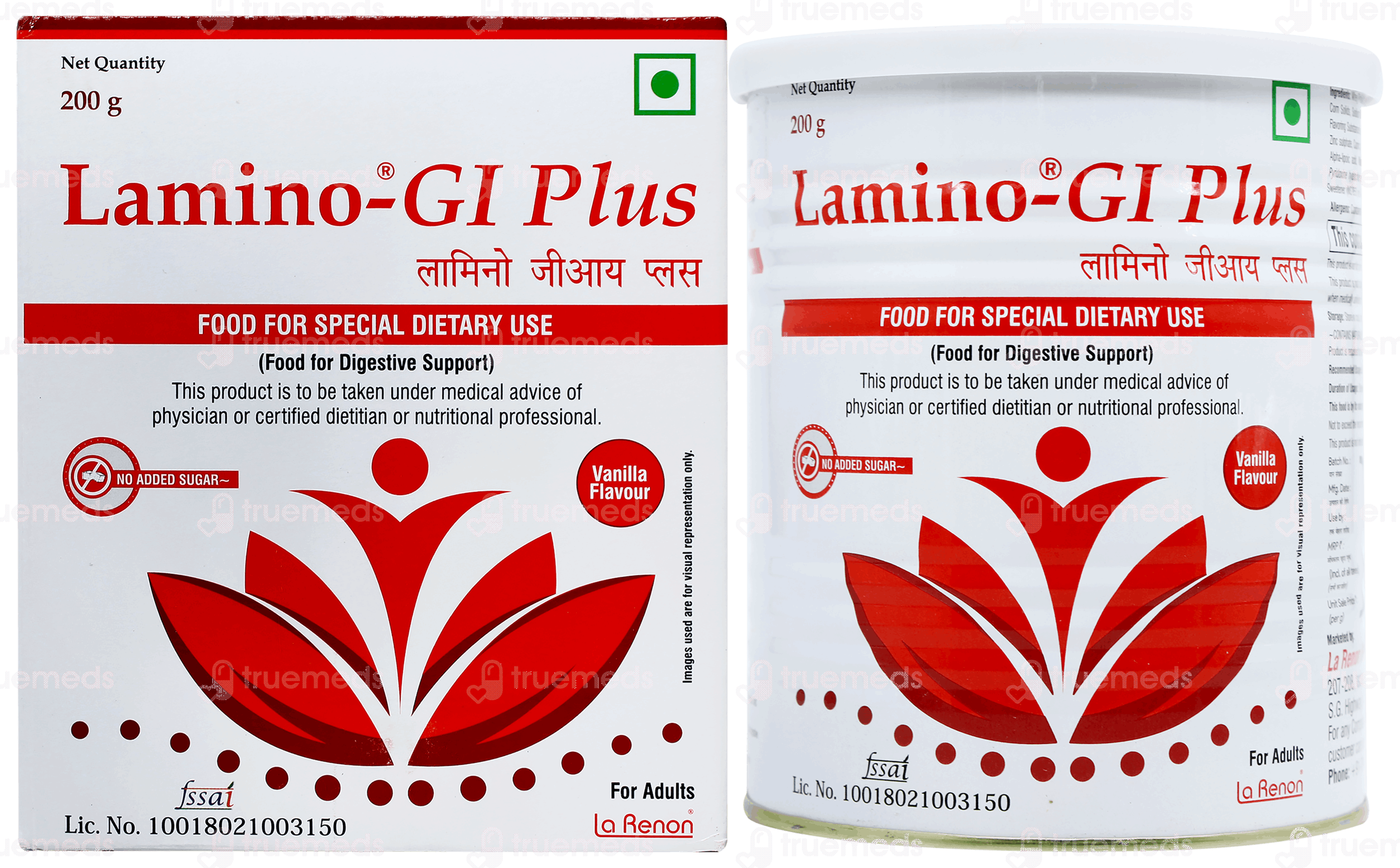 Buy Lamino Gi Plus Vanilla Flavour No Added Sugar Powder 200gm in ...