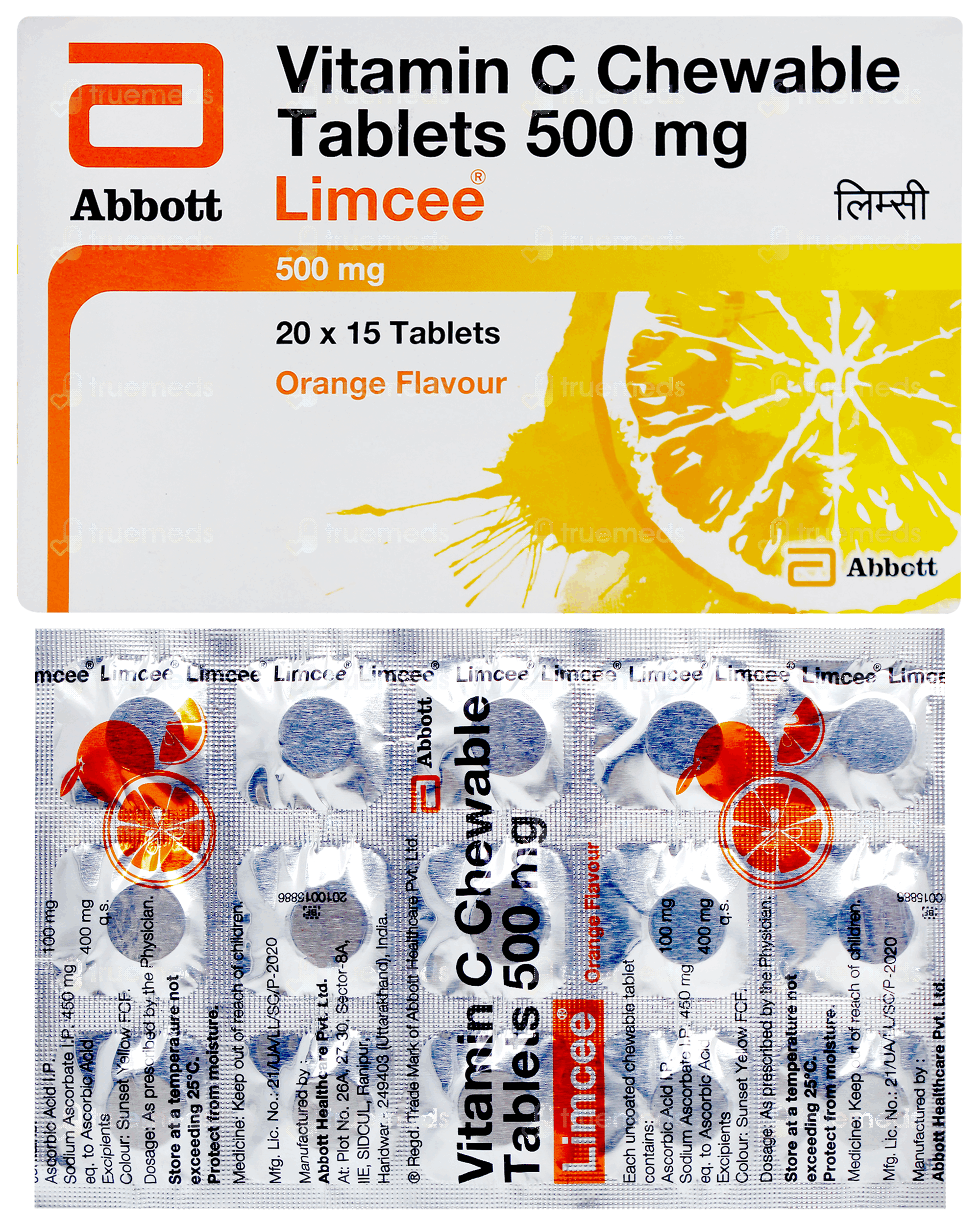 Buy Limcee Orange Flavour Chewable Tablet 15 in Medicines | Best Health ...