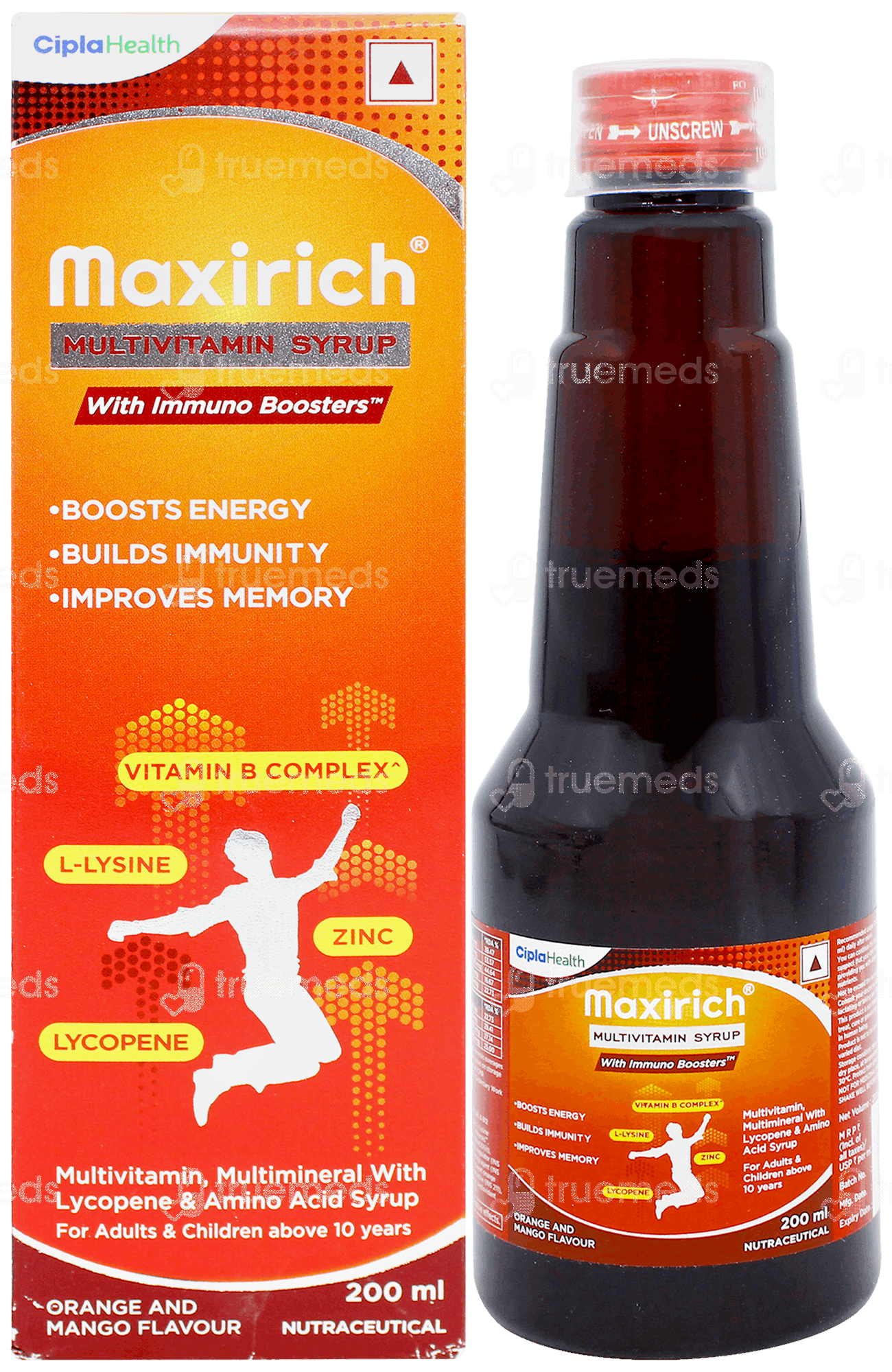 Buy Maxirich Orange And Mango Flavour Syrup 200ml in Medicines | Best ...